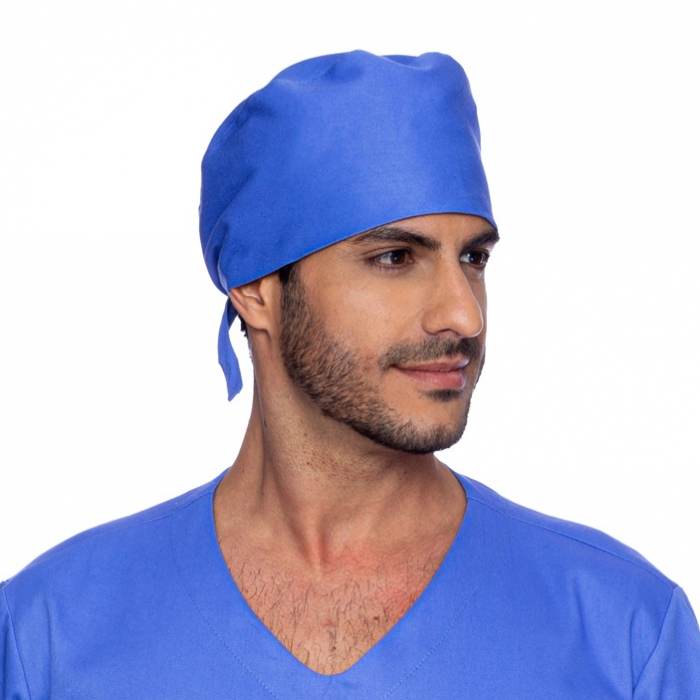 Touca Cirúrgica Masculino Azul Claro Personalizada - Faíko jalecos