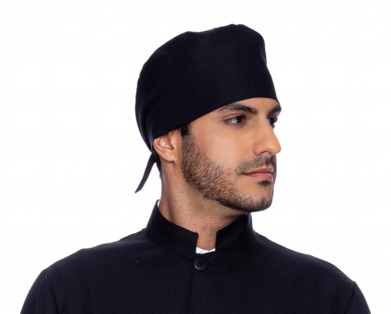 Touca Cirúrgica Masculino Preto Personalizada - Faíko jalecos