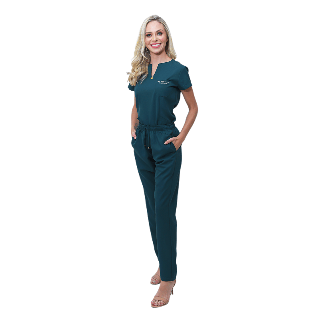 Scrub Feminino Queen Verde Esmeralda - FAÍKO Jalecos