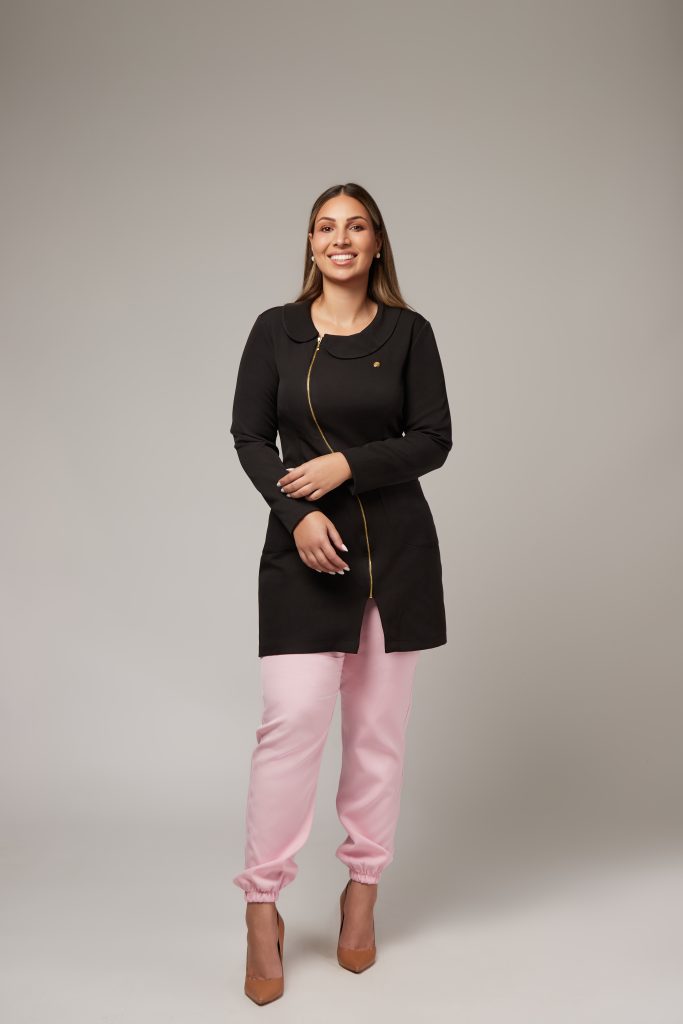 Jaleco Feminino Adélia Preto — Faíko Jalecos