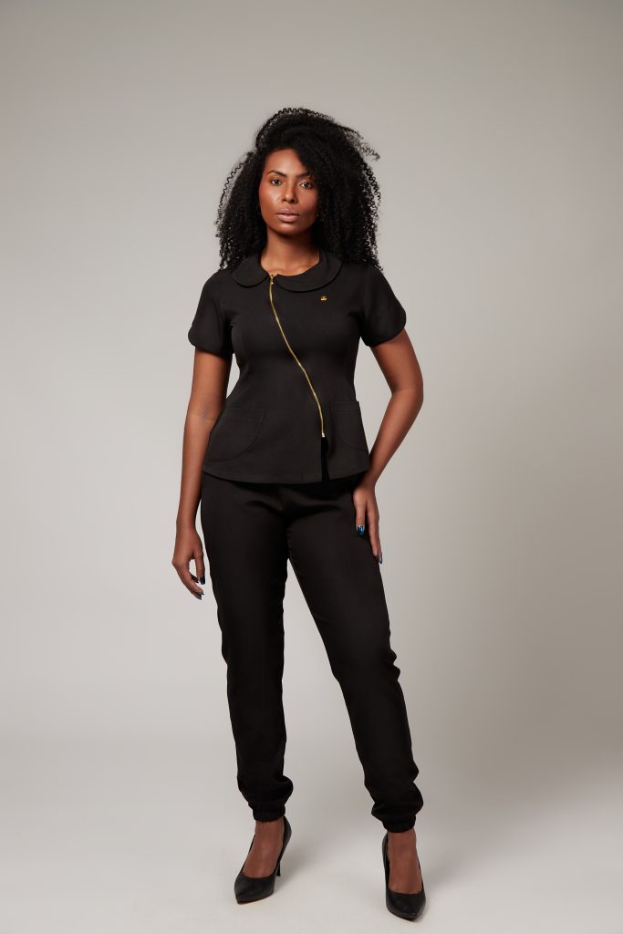 Scrub Feminino Martha Preto — Faíko Jalecos